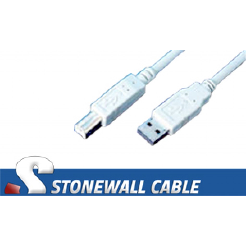 USB AB Cable 3' - Stonewall Cable