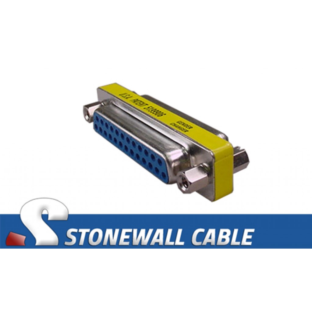 Mini Slimline Gender Changer [DB25F] - Stonewall Cable