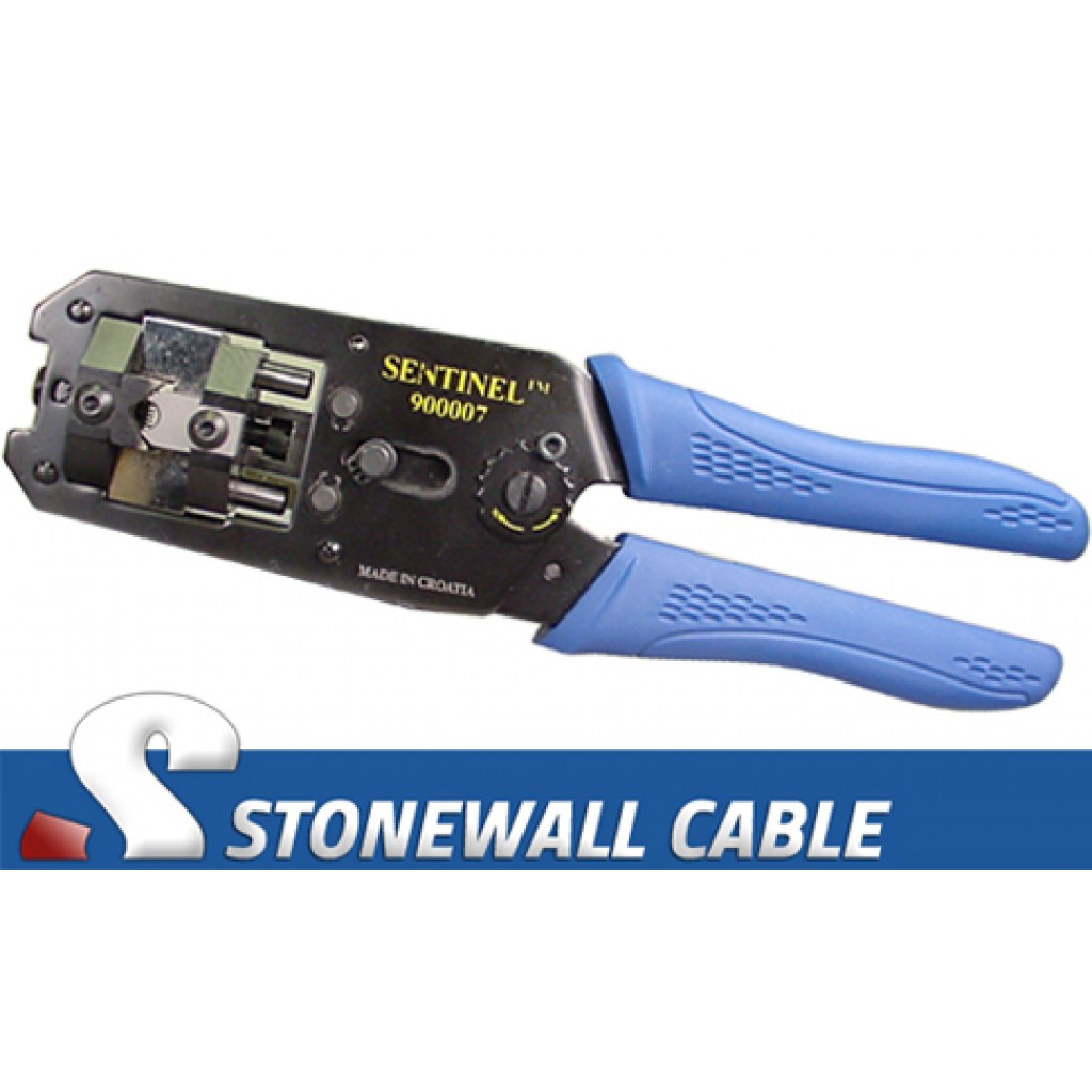 Cat6 RJ45 Crimp Tool for RJ45 with Strain Relief - Stonewall Cable
