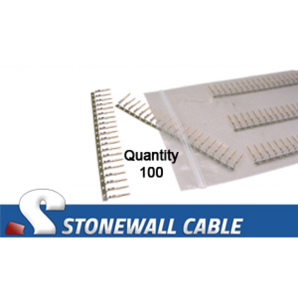 High Density D-Sub Pins (100/Pkg.) - Stonewall Cable