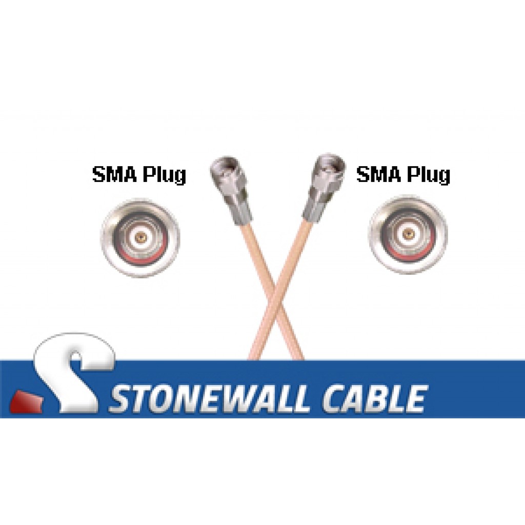 RG142B/U Coax Cable SMA Plug / SMA Plug - Stonewall Cable
