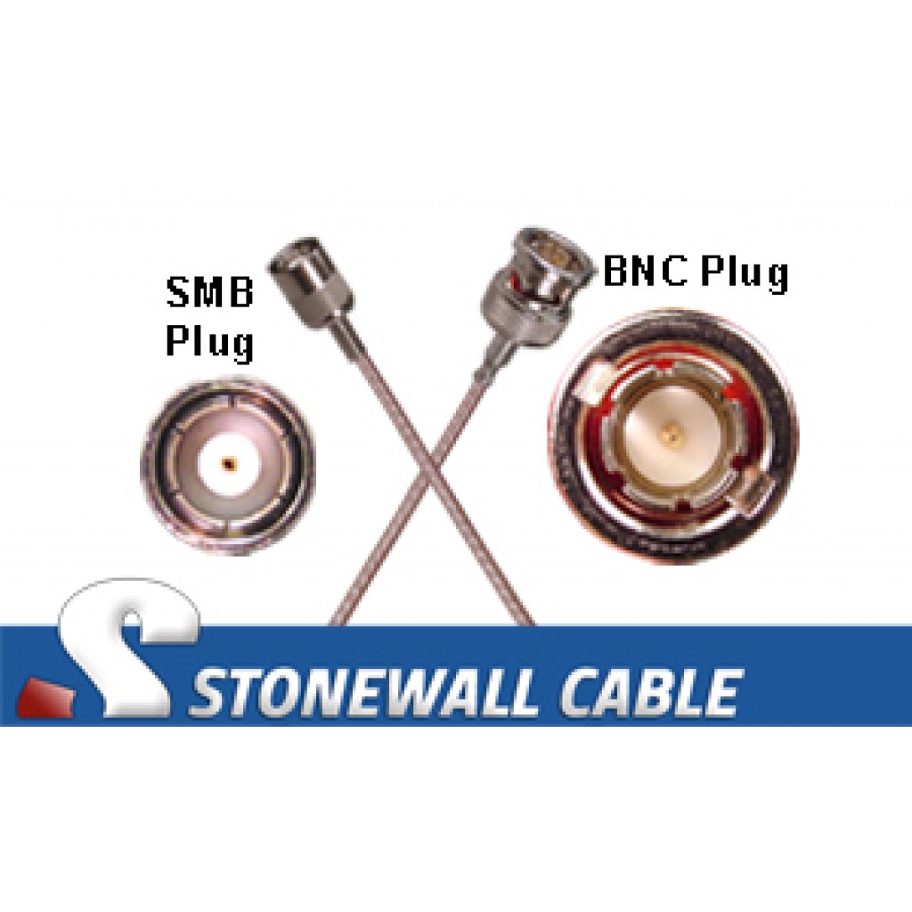 RG179 Cable SMB Plug / BNC Plug - Stonewall Cable