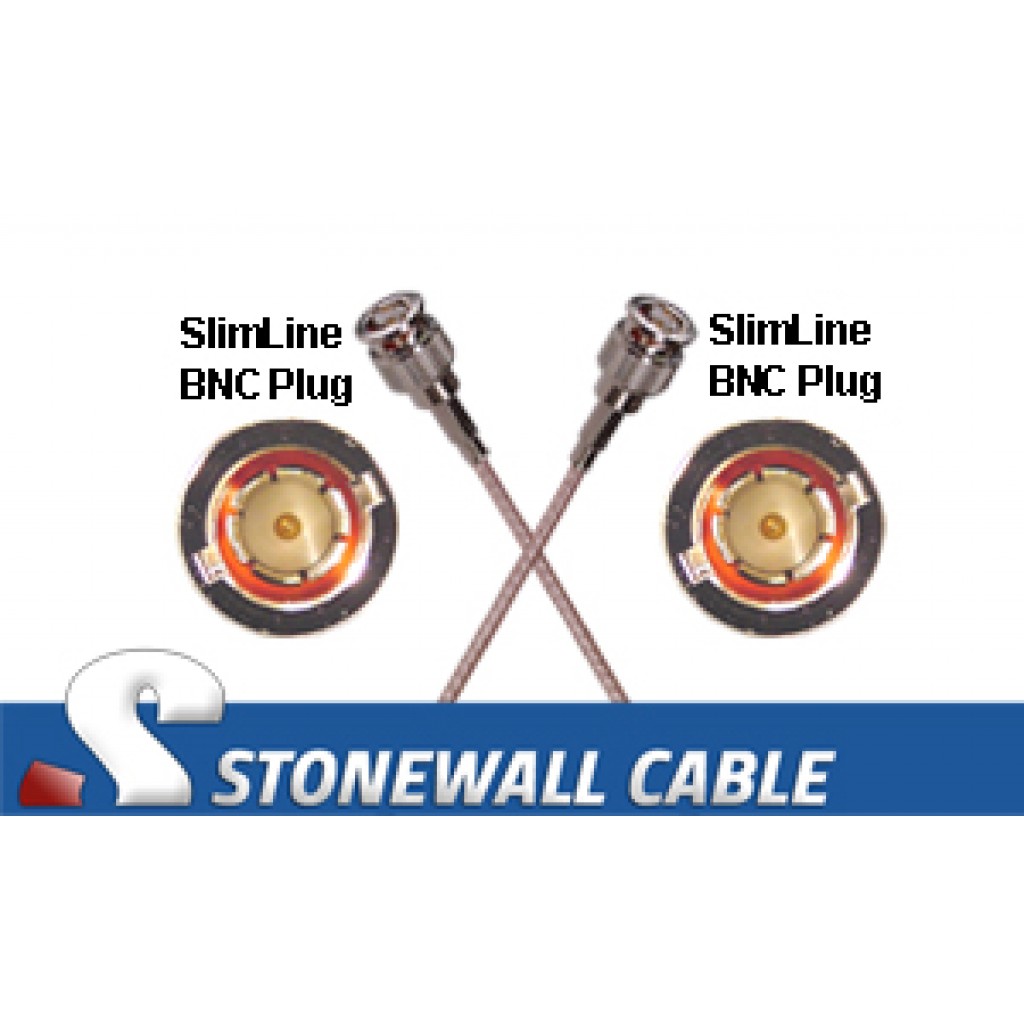 RG179 75 Ohm Coaxial Cable Mini-BNC Plug to Mini-BNC Plug - Stonewall Cable