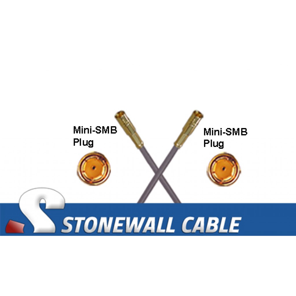 735A Coax Cable Mini-SMB Plug / Mini-SMB Plug - Stonewall Cable
