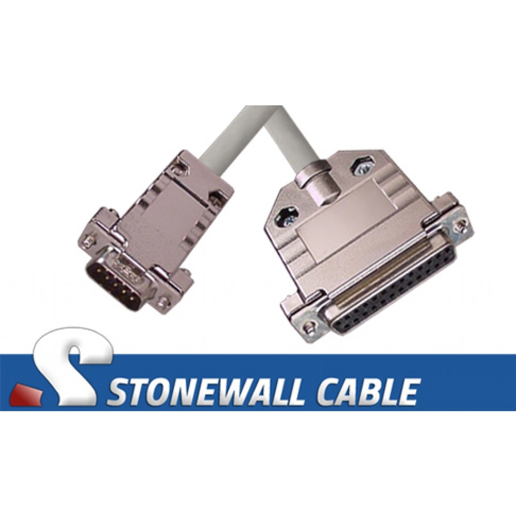 Serial Conversion DB9M / DB25F - Stonewall Cable