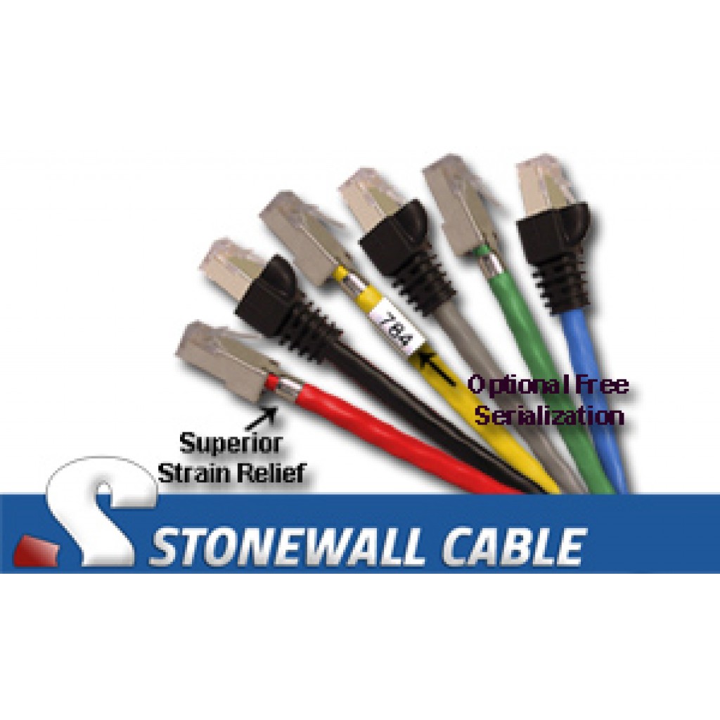 Cat5 Shielded Stranded Patch Cable - Stonewall Cable