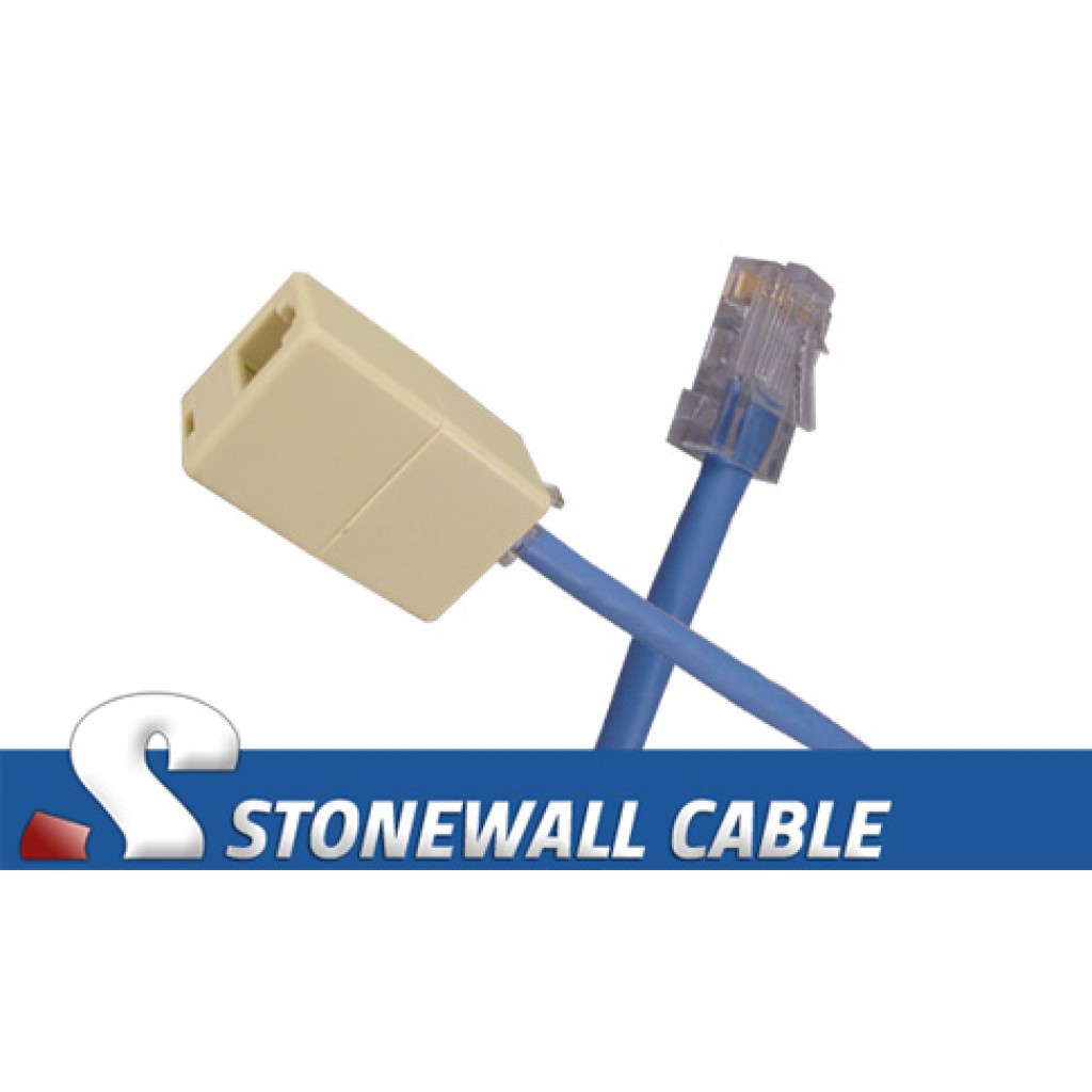 B25-TA3 RJ12 to RJ45 Adapter - Stonewall Cable