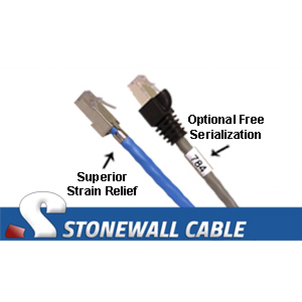 Cat6 Shielded Solid Crossover Plenum Patch Cable - Stonewall Cable