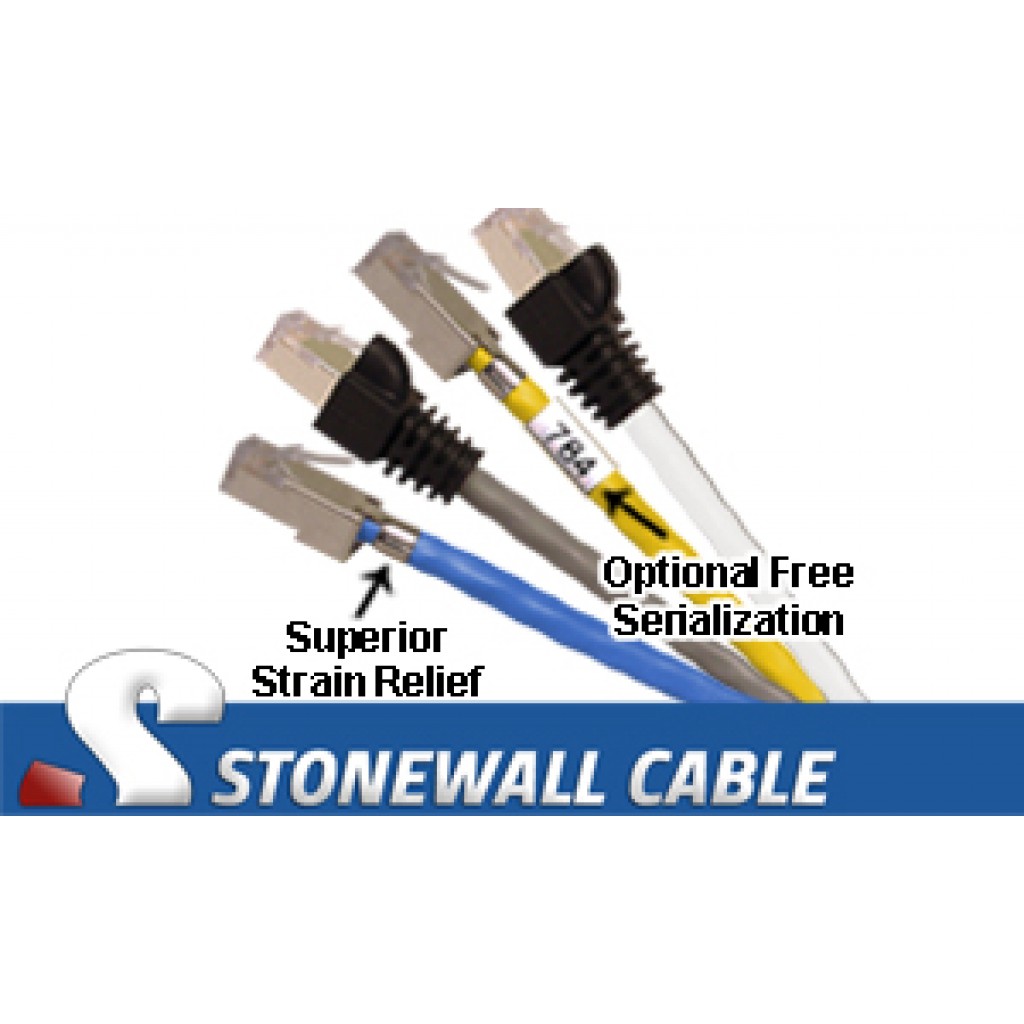 Cat6 Solid Crossover Plenum Patch Cable - Stonewall Cable