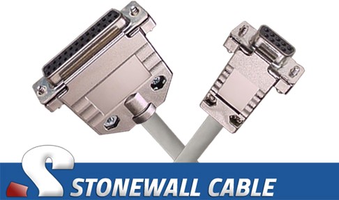 Null Modem DB25F / DB9F Cable - Stonewall Cable