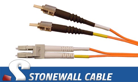 Multimode Duplex 62.5/125 ST / LC Fiber Cable - Stonewall Cable
