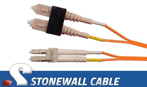 Multimode Duplex 62.5/125 SC / LC Fiber Cable - Stonewall Cable
