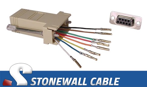 Unassembled Modular Adapter MMJ / DB9F - Stonewall Cable