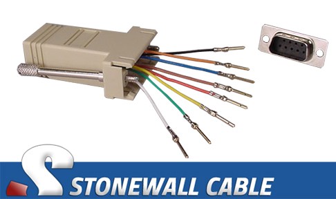 Unassembled Modular Adapter MMJ / DB9M - Stonewall Cable