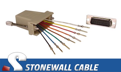 Unassembled Modular Adapter RJ45 / DB15M - Stonewall Cable