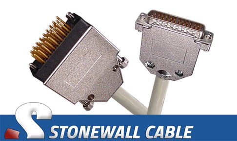 V.35 to RS-232 Serial Adapter Cable [V.35M/DB25M] - Stonewall Cable