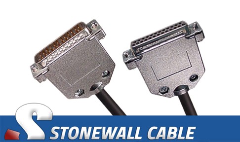 RS-530 Cable DB25MF Straight-thru - Stonewall Cable
