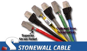 Cat5 Shielded Stranded Patch Cable - Stonewall Cable