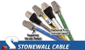 Cat5e Solid Plenum Patch Cable - Stonewall Cable