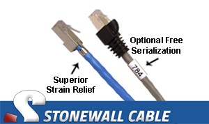 Cat5 Shielded Solid Crossover Plenum Patch Cable - Stonewall Cable