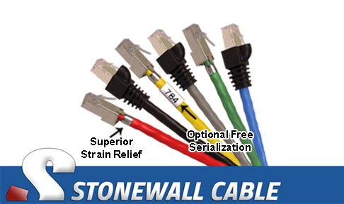Cat5e Shielded Solid Crossover Patch Cable - Stonewall Cable