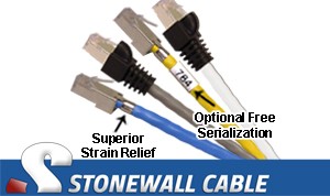 Cat6 Solid Crossover Plenum Patch Cable - Stonewall Cable