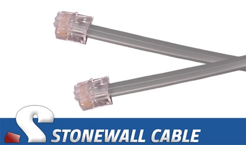 RJ12 / RJ12 Straight Modular Cable - Stonewall Cable