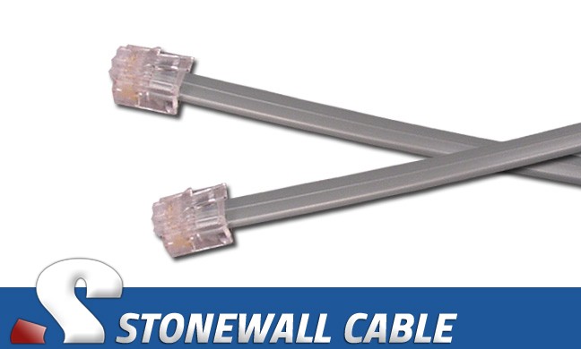 RJ12 / RJ12 Flipped Modular Cable - Stonewall Cable